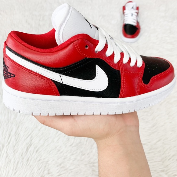 Jordan | Shoes | New Nike Air Jordan Low Red Black Sneakers | Poshmark